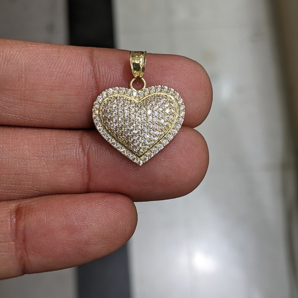 Unbrand | Jewelry | Kt Real Gold Heart Pendant | Poshmark